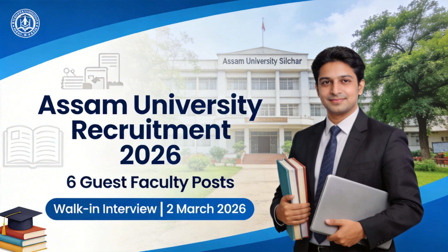 Assam University Recruitment 2026 – 6 Guest Faculty Posts | Walk-in ...