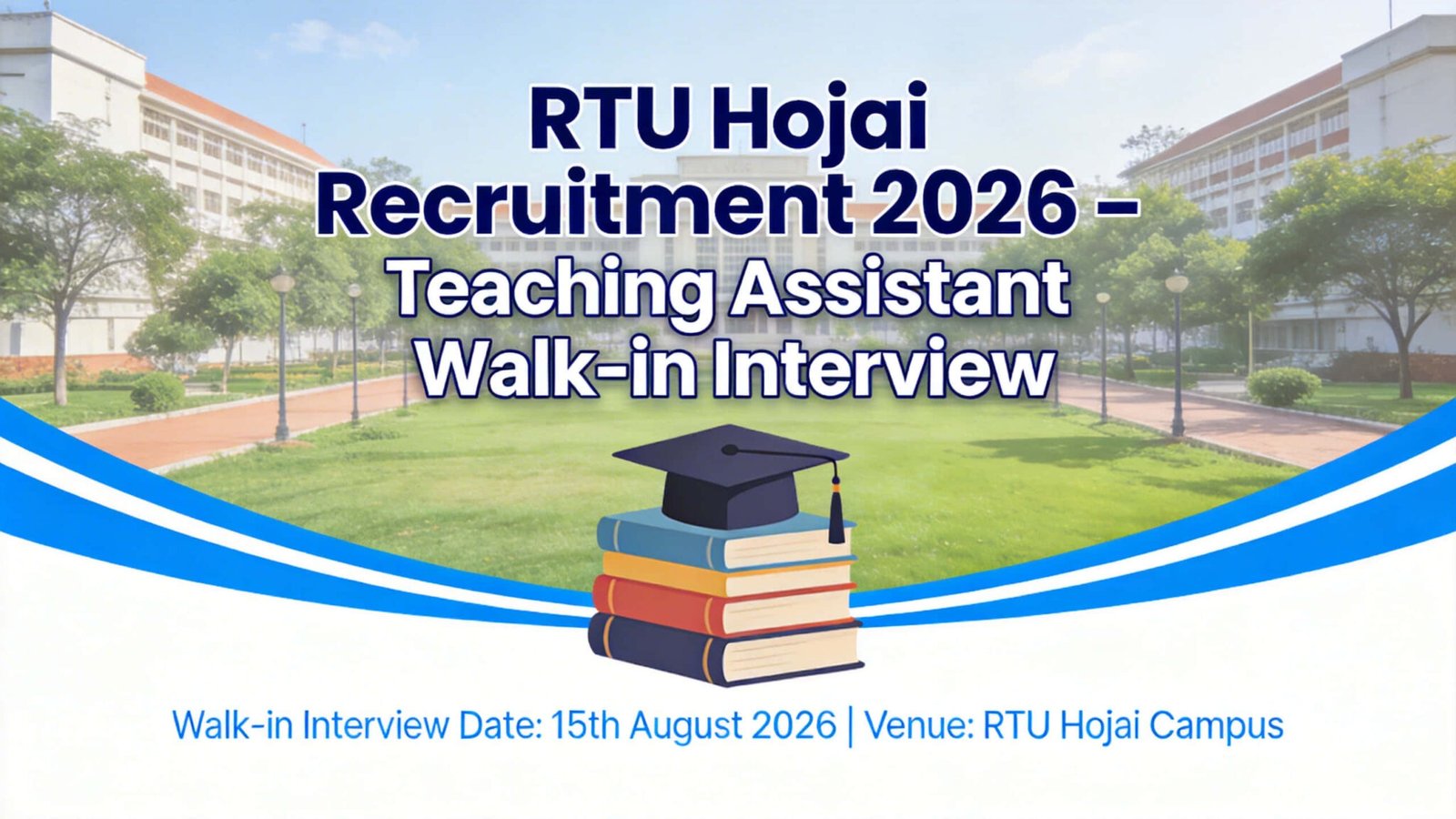 RTU Hojai Recruitment 2026 Teaching Assistant Walk-in for 3 Posts