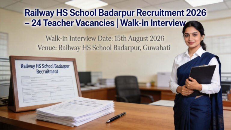 Railway HS School Badarpur Recruitment 2026: Walk-in Interview for 24 ...