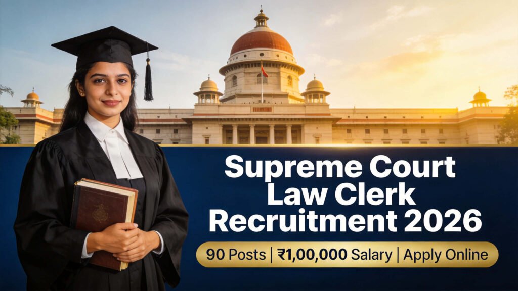 Supreme Court Law Clerk Recruitment 2026: Apply Online for 90 Law Clerk ...