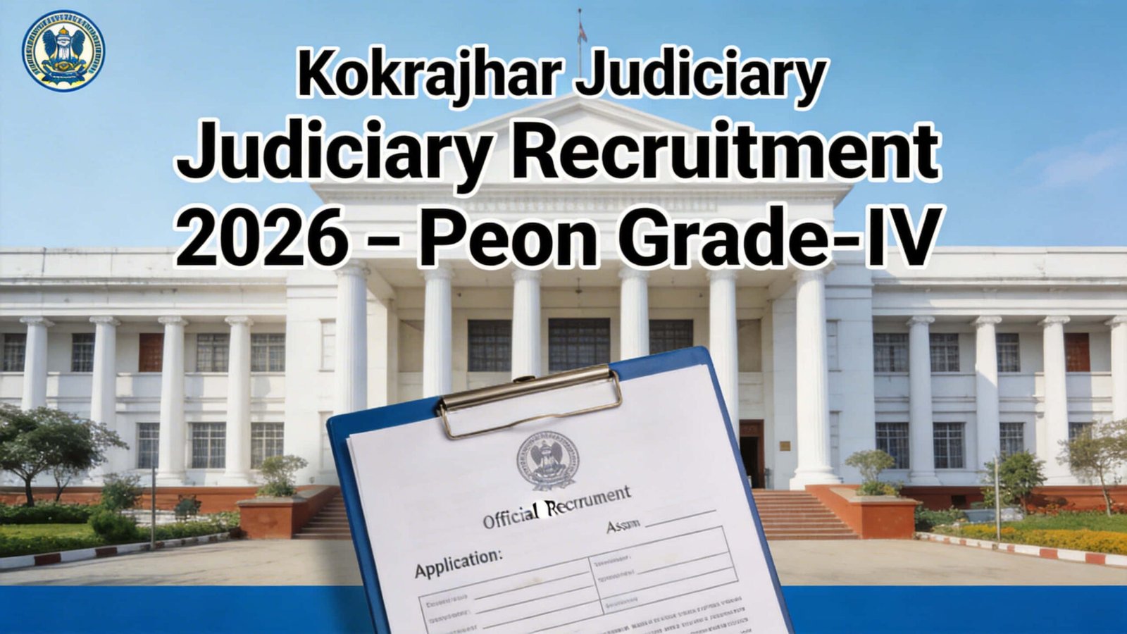 Kokrajhar Judiciary Recruitment 2026 – Apply for Peon (Grade-IV) Posts