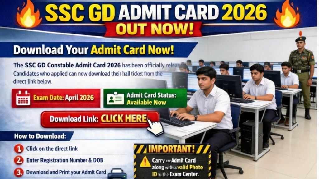 SSC GD Admit Card 2026: Download Now, Direct Link - AllJobAssam.com